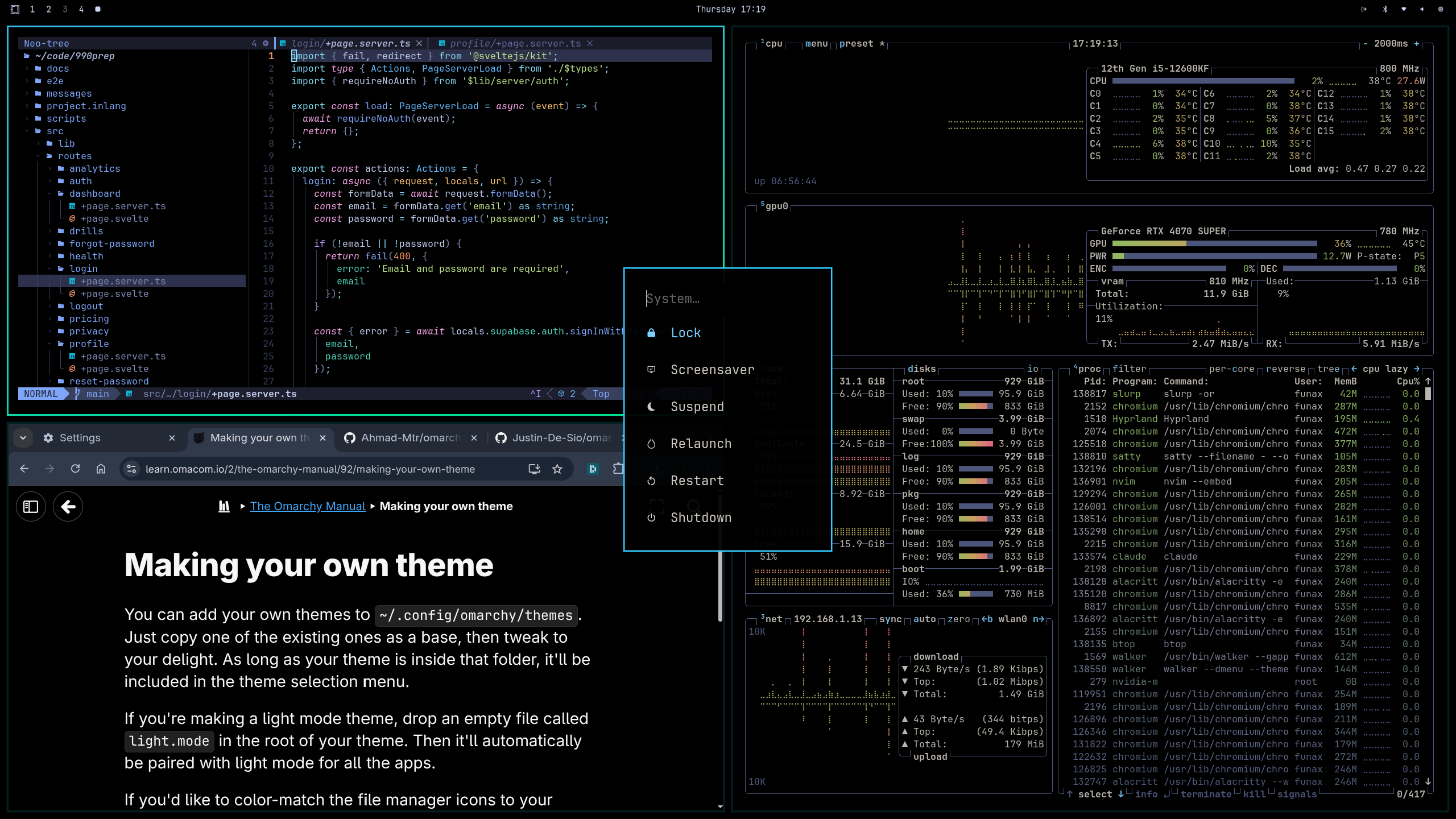 Extra themes · The Omarchy Manual · DHH